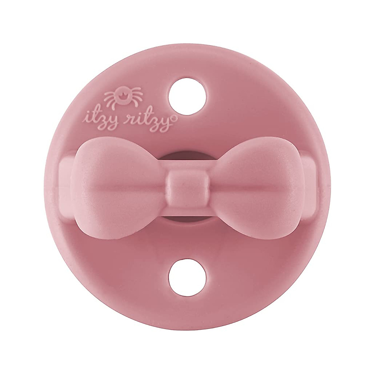 Itzy Ritzy Silicone Orthodontic Pacifiers - Sweetie Soother Pacifiers with Collapsible Handle & Two Air Holes for Added Safety, Baby Pacifiers for Ages 0-6 Months (Ballet Slipper & Primrose)