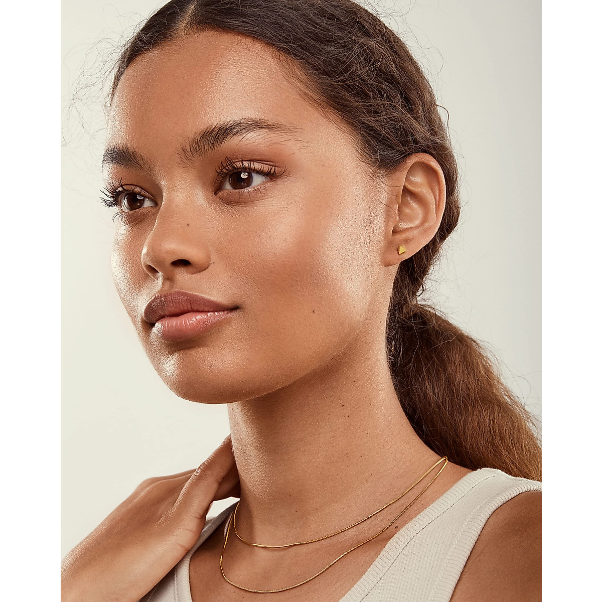 Tini Lux | Hypoallergenic Earrings | Kyra Studs | Silver | Titanium Stud Earrings for Women | Silver Earrings Studs, Sensitive Ears, Trendy Womens Earring Set