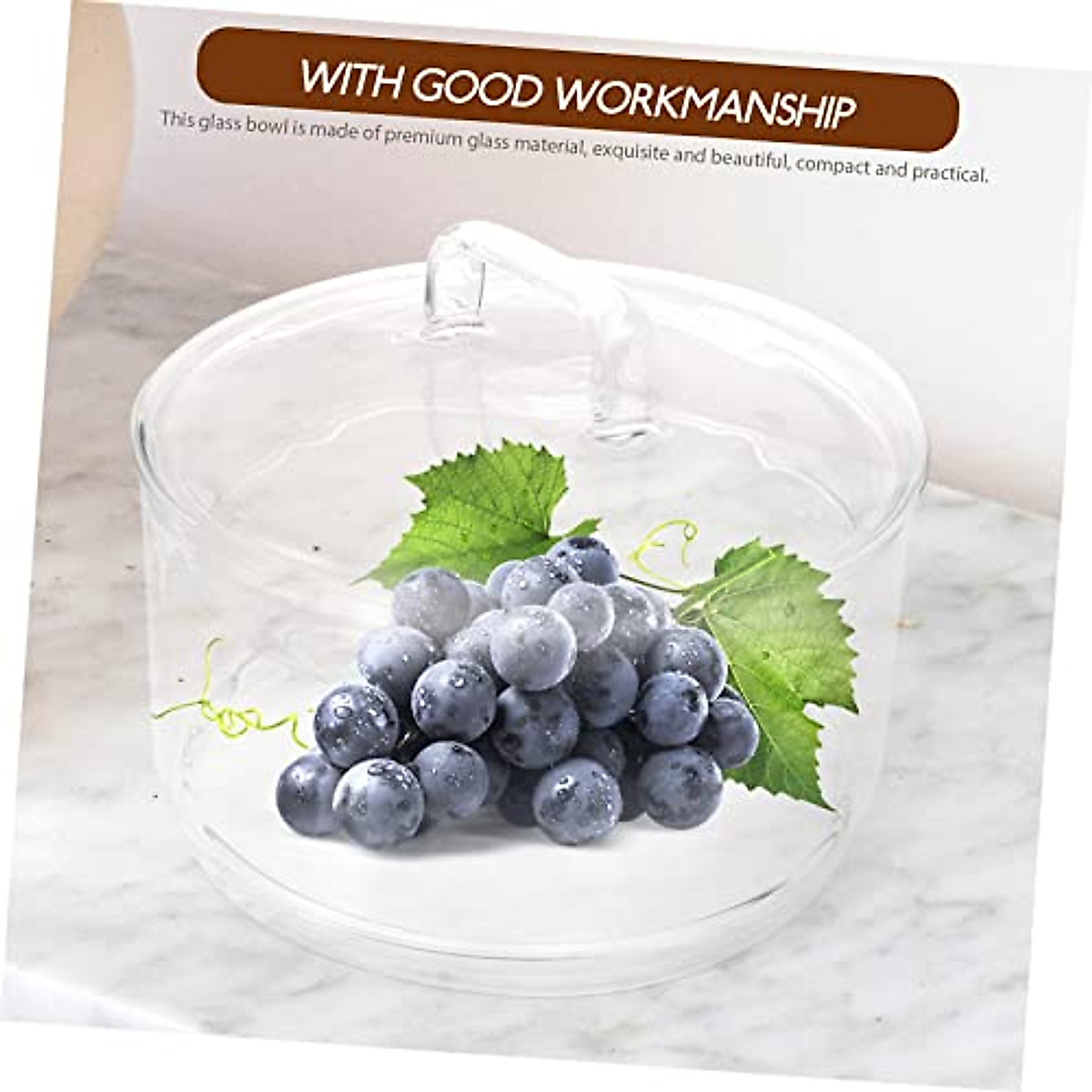 YARNOW Soup Bowl Clear Oatmeal Bowl Glass Steam Bowl Clear Glass Cereal Bowls Mixing Bowls Glass Trifle Bowl Glass Trifle Bowl Glass with Lid Clear Bowls Glass Salad Bowls Glass Bowl Mini