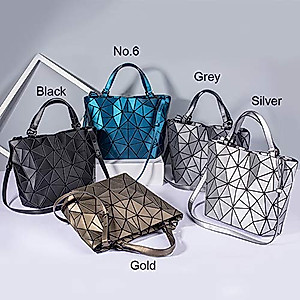 Geometric Luminous Purses and Handbags Holographic Reflective Crossbody Bag Wallet Flash Rainbow Tote Glod