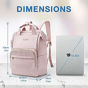BAGSMART Laptop Backpack for Women, Travel Backpacks 15.6 Inch Notebook Doctor Back pack for College Work Business Trip Women (pink)