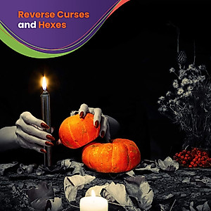 Black Candles for Spells - Black Spell Candles - 48 Pack, Unscented 5" H X 1/2" D, No Smoke for Spell, Chime, Birthdays, Parties, Wicca Wiccan Supplies - Free Candle Spells E-Book