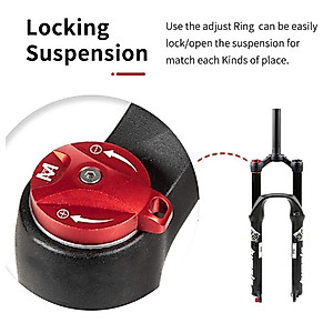 TYYT Magnesium Alloy Bicycle MTB Suspension Fork 26/27.5/29 Inch, 160mm Travel Mountain Bike Air Fork - Black (Color : Straight Manual Lockout, Size : 27.5 inch)