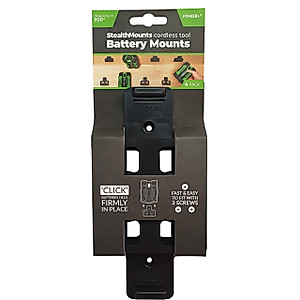 StealthMounts Battery Holder Compatible with EGO 56V (4 Pack) - Black | StealthMounts Battery Mounts for EGO | Mount for EGO 56V | Made in the UK