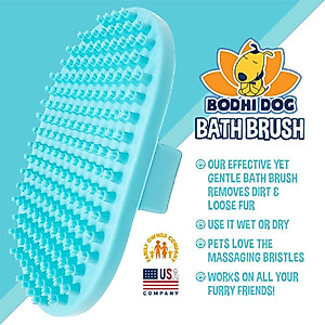 Bodhi Dog Shampoo Brush | Pet Shower & Bath Supplies for Cats & Dogs | Dog Bath Brush for Dog Grooming | Long & Short Hair Dog Scrubber for Bath | Professional Quality Dog Wash Brush