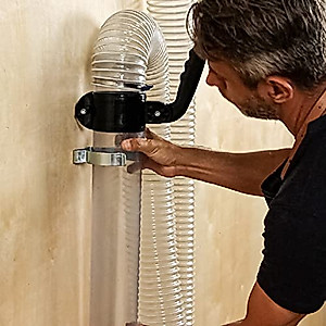 POWERTEC 70282 4-Inch Dust Collection Hose Floor Sweep Accessories Kit