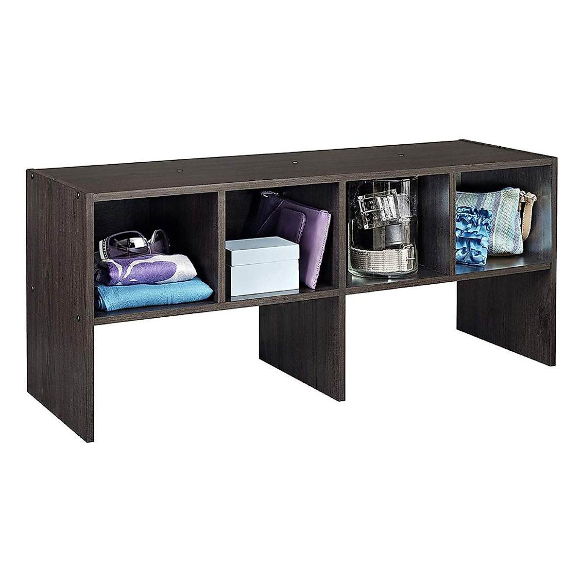 ClosetMaid 508200 Heavy Duty Shelf Organizer with Shoe Rack and Cube Storage, Espresso (2 Pack)