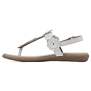 WHITE MOUNTAIN Women's Liftoff Sandal, White/Smooth, 8.5 M