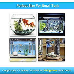 DaToo 25W Mini Aquarium Heater Betta Small Fish Tank Heater Submersible 3 to 5 Gallon, 1 Yr Warranty