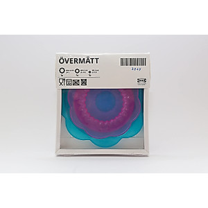 Ikea OVERMATT Food Cover, Set of 3, Silicone Multicolour