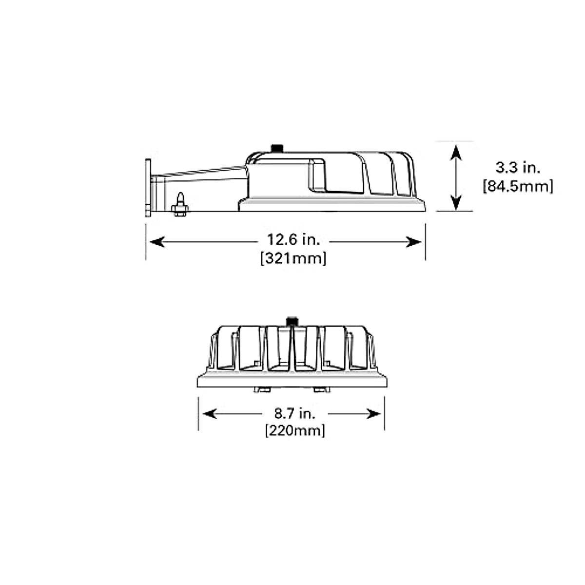 Bronze Outdoor Integrated LED Dusk to Dawn Area Light with Built-in Photocell Sensor, 5400 Lumen, 5000K Color Temp
