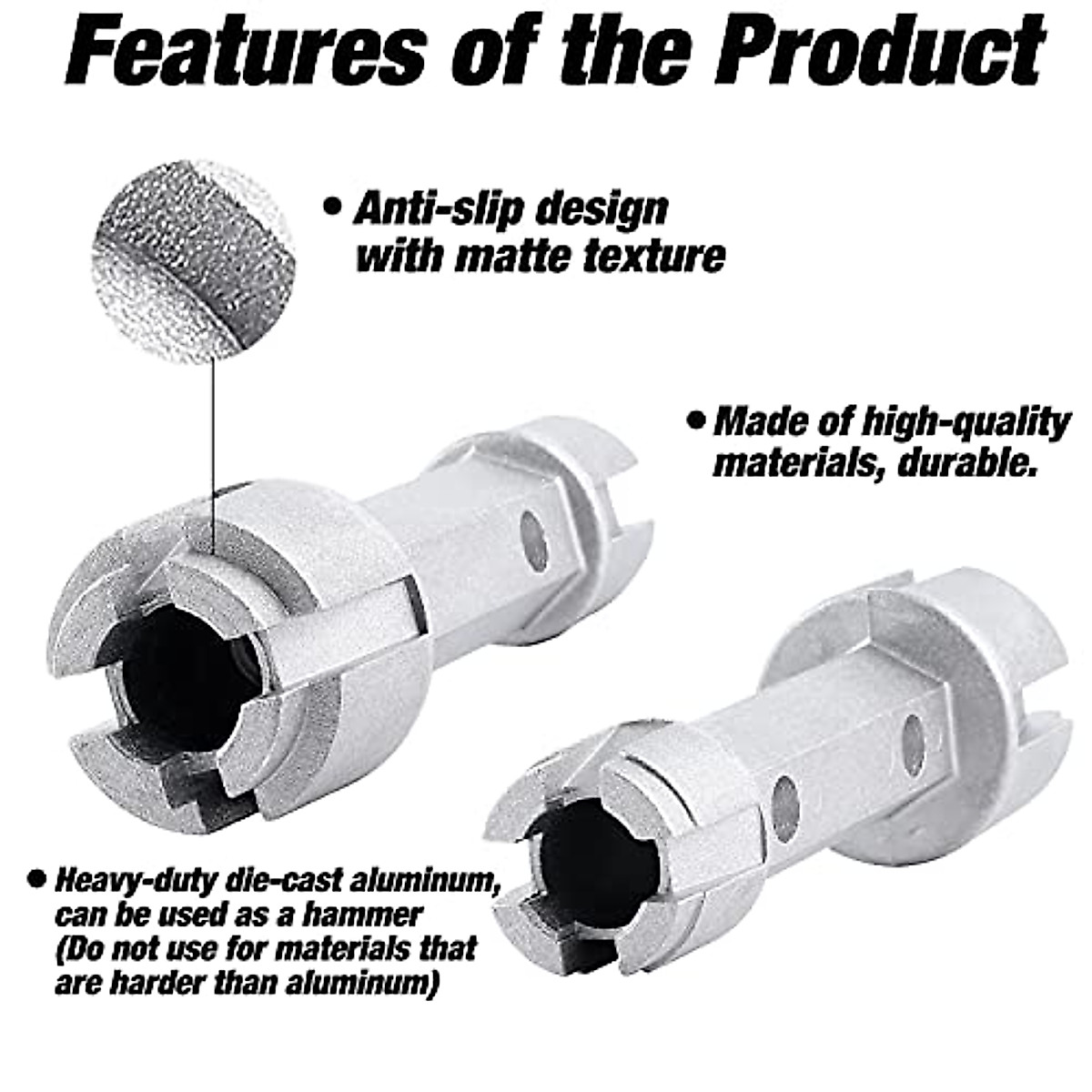 WMAZtool Tub Drain Remover Wrench - Use to Install and Remove Most Bath and Shower Drains and Closet Spuds Square Plastic Toilet Seat Nuts