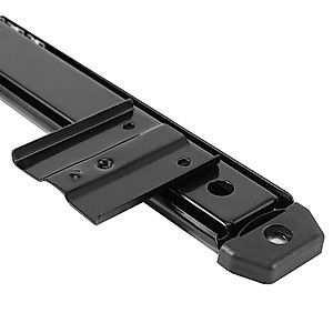 ZOENHOU 3 Pairs 14 Inch Black Keyboard Tray Slides, 22 LB Heavy Duty Ball Bearing Slides Hardware, Computer Tray Keyboard Slider Under Desk Rails Rack with 24 Adjustable Height Bracket and 48 Screws