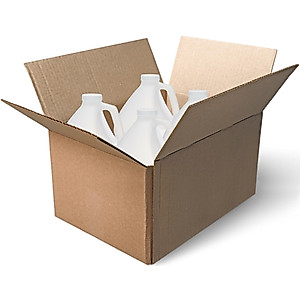 Rani Containers | 1 Gallon HDPE Plastic Jug with Reshipper Box & Child-Resistant Caps | Home & Commercial Use, Containers for Water, Sauces, Food, Soaps, Detergents, Liquids | Made in USA - Pack of 4