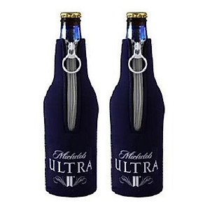 Michelob Ultra Beer Zip-Up Bottle Suit Coolie Huggie Cooler 2-pack