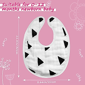 10 Pieces Muslin Bandana Drool Bibs Adjustable Bibs (Clouds Pattern)
