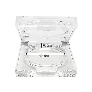 4 Pcs Transparent Empty Powder Case Refillable Cosmetic Container Jar for Makeup Shading Powder Blush Eyeshadow, 4.5g