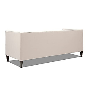 Jennifer Taylor Home Jack 84" Modern Tuxedo Tufted Sofa, Sky Neutral Beige Polyester