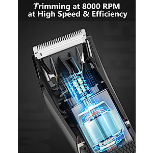 Body Trimmer for Men, [No Nicks, No Cuts] Electric Groin Hair Trimmer, No-Nick Guides Ceramic Blade Heads, Waterproof Wet Dry Clippers for Body, Cordless Male Pubic Trimmer with Lighting Mirror