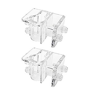 Quluxe 2 Pcs Acrylic Aquarium Soft Tube Fixture Holder for Holding Doing Pump Soft Hose