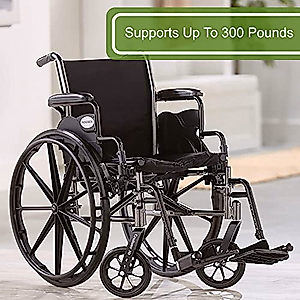 McKesson Wheelchair, Swing Away Foot Leg Rest, Desk Length Arms Flip Back, 16 in Seat, 300 lbs Weight Capacity, 1 Count