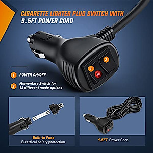 Nilight 12 Inch Roof Top Strobe Lights 48LED Hazard Light Emergency Safety Warning LED Flashing Light Bar Magnetic Mount 12V 24V Cars Trucks Tractors Snow Plows Construction Vehicles，2 Years Warranty