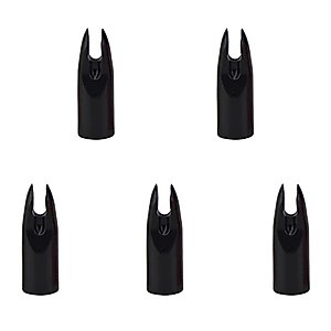 ZSHJG 50 Pack Archery Arrow Nock Glue On 7mm Arrow Shaft for DIY Hunting Arrows Recurve Bow Compound Bow (black)