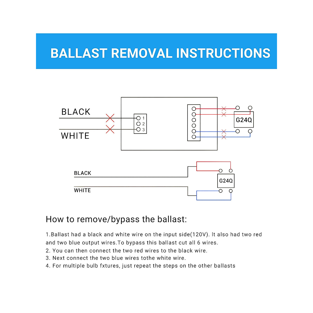 IDO LED G24q 4-Pin Light Bulb 14W 2000Lumens 32W Compact Fluorescent Lamp Replacement (Remove/Bypass The Ballast)