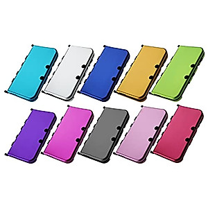 NSLikey Aluminum Hard Metal Box Protector Cover Plate Protective Case Housing Shell for New 3DS XL for New 3DS LL Metal Box Cover Case Shell (Black)