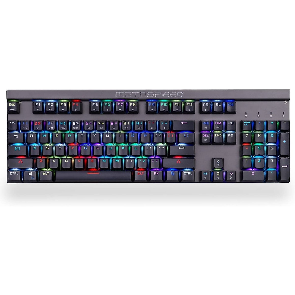 K97 RGB Backlit Mechanical Keyboard Full 104-Key Red Switches | N-Key Roll-Over Anti-Ghosting Gaming Keyboard