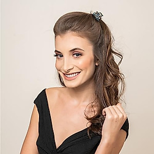 Cobahom 12Pcs 1.3 Inch Small Hair Clips Mini Acrylic No-Slip Jaw Clips for Thin Thick Hair Printed Hair Accessories for Women and Girls, Multicolor