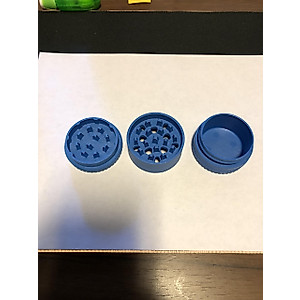Santa Cruz Shredder Grinder for Herbs Knurled Top for Stronger Grip 3-Piece 2.2" (Blue)