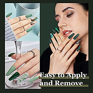 modelones Blue Green Gel Nail Polish Set - 6 Colors Misty Gray Dark Green Glitter Gel Polish Kit Sage Green Baby Blue Nail Gel Polish Soak Off LED Nail Lamp Gel Nail Kit DIY Home Nails Manicure Gifts