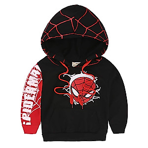 Shanleaf-Cat Spider Long Sleeve Pullover Hoodie Sweatshirt Outfits Set 2 Pcs Toddler Kids Baby Boys Pants Clothing Suit (Black, 5T)