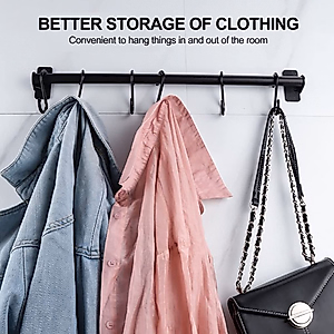 24 pcs Black Shower Curtain Hooks,Shower Curtain Rings, S Shower Hooks for Bathroom Curtains,Clothing, Towels, etc