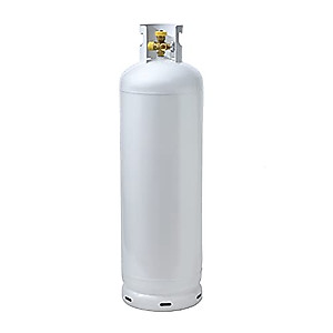 Flame King YSN100MLT-1 100LB Multi-Valve Propane Tank with High Capacity Filler, White