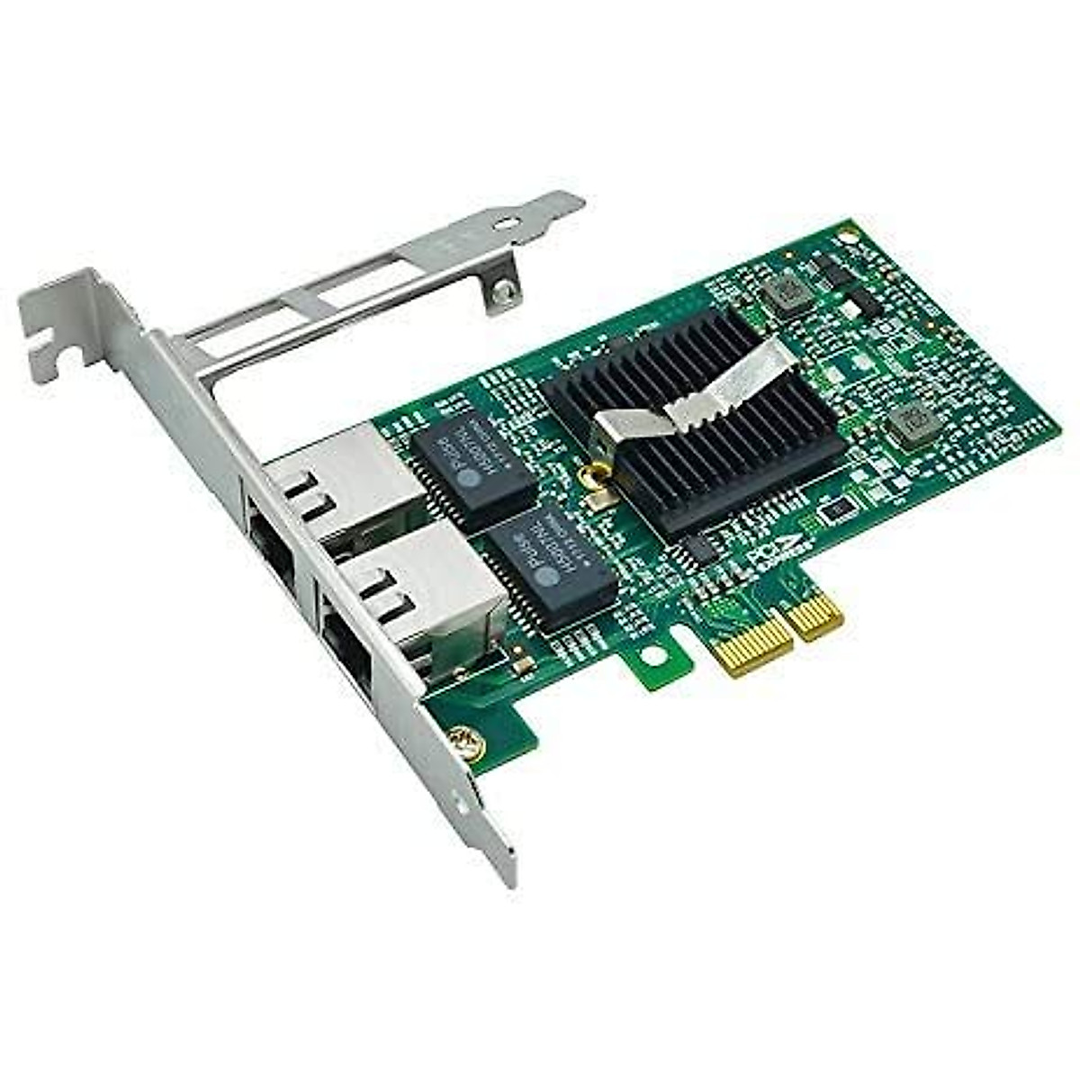 Padarsey 1.25G Gigabit Ethernet Converged Network Adapter (NIC) Dual RJ45 Copper Ports PCI Express 2.0 X1 Compatible for Intel 82576 Chip