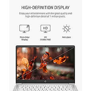 HP Chromebook HD Laptop, Intel Dual-core Celeron Processor, 4GB RAM, 32GB eMMC, Chrome OS, (Renewed), Ceramic white, 14-14.99 inches