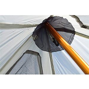 4 Person Tent Ultralight 15D Nylon Teepee Hot Tent with Fire Retardant Stove Jack for Flue Pipes with 2 Doors Snow Skirt