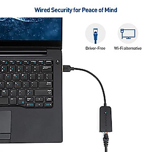 Cable Matters Plug & Play USB to Ethernet Adapter with PXE, MAC Address Clone Support (Ethernet to USB 2.0 Adapter, Ethernet Adapter for Laptop) Supporting 10/100 Mbps Ethernet Network in Black