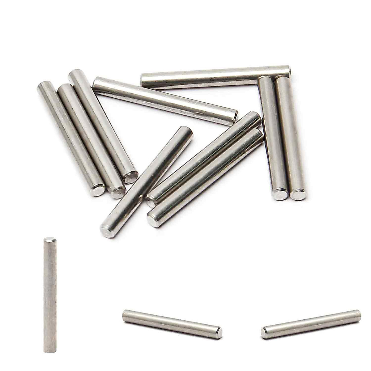 MroMax 10Pcs Dowel Pin, M4 x 35mm 304 Stainless Steel Cylindrical Dowel Pins, Shelf Support Pegs for Metal Devices, Furniture Installation and Wood Bunk Bed