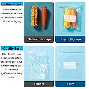 65-Piece Reusable Food Storage Bags Set | BPA-Free Bags for Freezer, Snacks, Fruits, Vegetables, Meats | Eco-Friendly Bags in Various Sizes