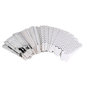 NUOLUX Popcorn Boxes Cardboard Candy Container 50pcs Silver Color