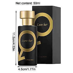 BIOTAT Golden Lure Perfume, Pheromone Perfume Spay For Men, Cologne For Men Attract Women, Romantic Glitter Perfume Gift, 50 M