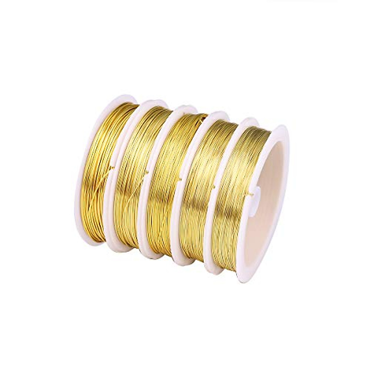 BEADIA Gold Copper Wire 0.8mm Bead Cord for Bracelet Necklace Charm Beading Jewelry Making 9yard