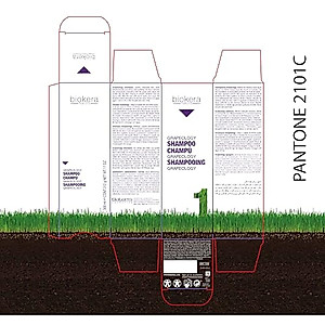 Salerm - Shampoo for White or Bleached Hair - Grapeology Biokera Natura Shampoo - 300 ml - With Grape Seed Oil - Nourishes and Hydrates Hair - Gentle Cleanse - Prevents Color Oxidation