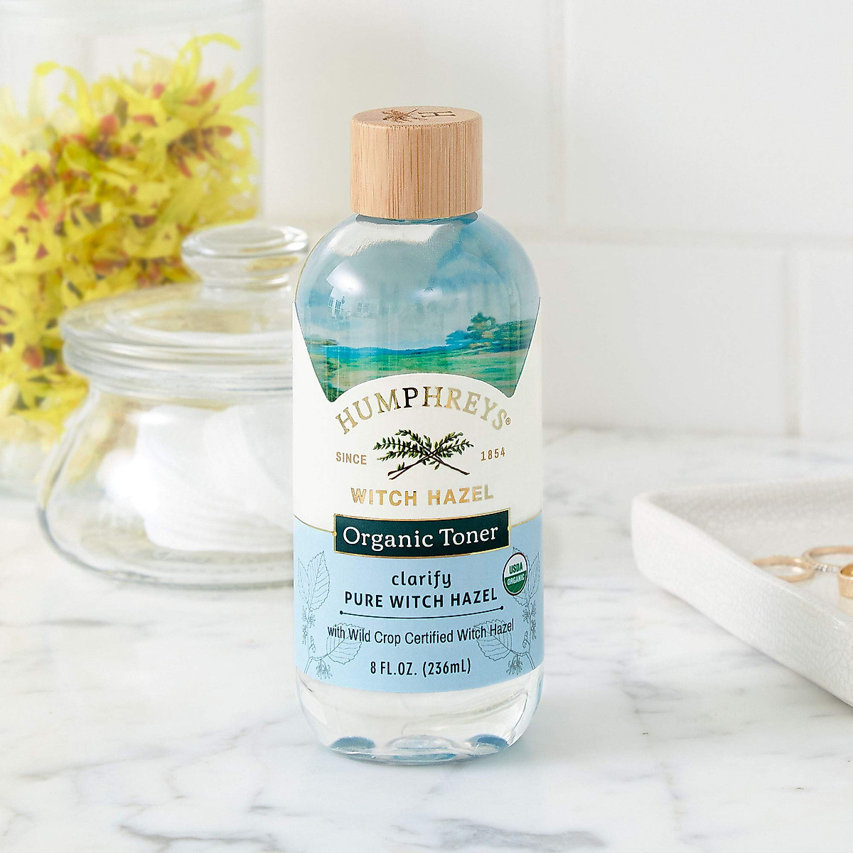 Humphreys Clarify Witch Hazel Organic Toner, Clear, 8 Oz ( Pack of 1)