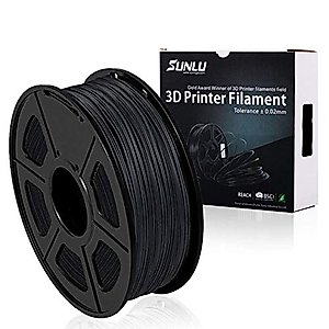 3D Printer Filament Carbon Fiber PLA, SUNLU Strong and Lightweight Carbon Fiber PLA Filament 1.75mm Dimensional Accuracy +/- 0.02 mm, Neatly Wound 3D Printing Filament, 1kg Spool, 300 Meters, Black