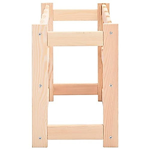 vidaXL Solid Wood Pine Wine Rack for 56 Bottles Home Indoor Dining Room Kitchen Wooden Storage Organizer Shelf Wine Cabinet Furniture