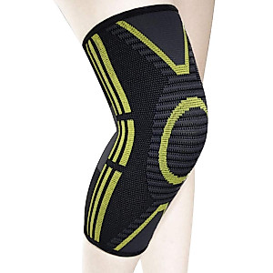 Compression Knee Sleeve, 1 Pair Best Knee Brace Support for Men & Women, Knee Support for Arthritis, ACL, Running, Pain Relief, Injury Recovery, Basketball and More Sports (2020)